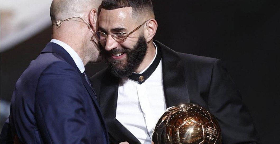 Zidane entrega el Balón de Oro a Benzema: un momento inolvidable