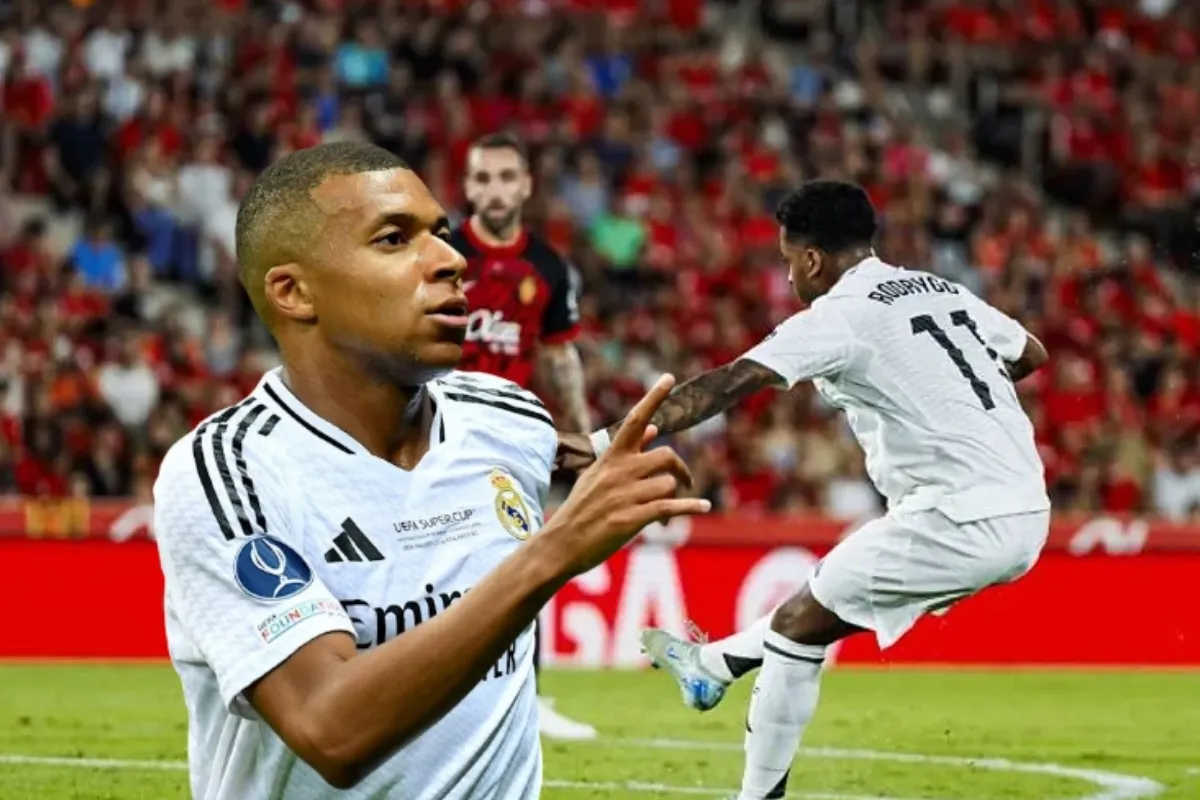 Mbappé se fue a por Rodrygo y se lo dijo al oído en su celebración en ...